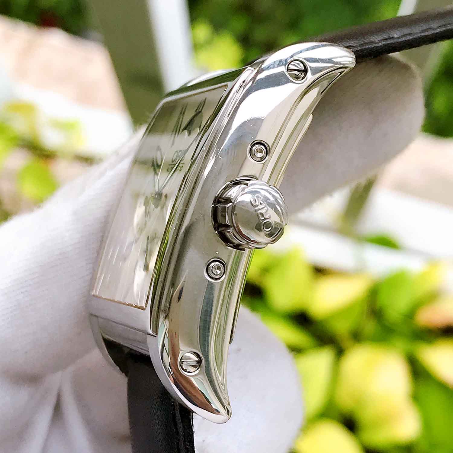 Oris Rectangular Complication GMT Moonphase 7528 dây da used